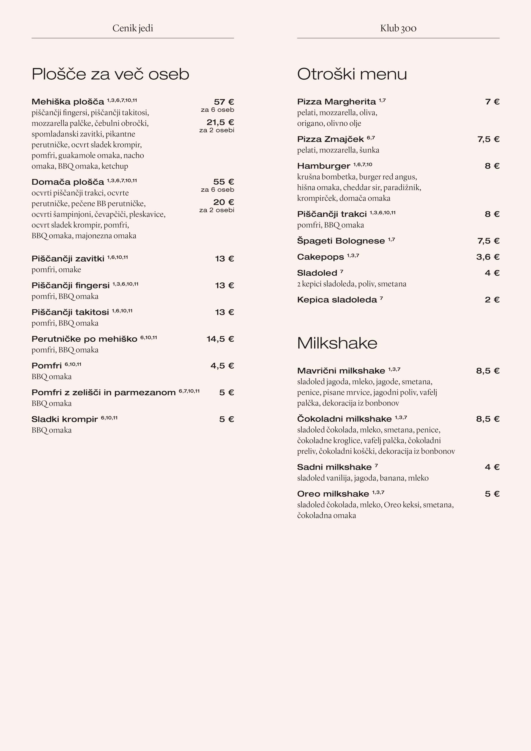 Restavracija meni