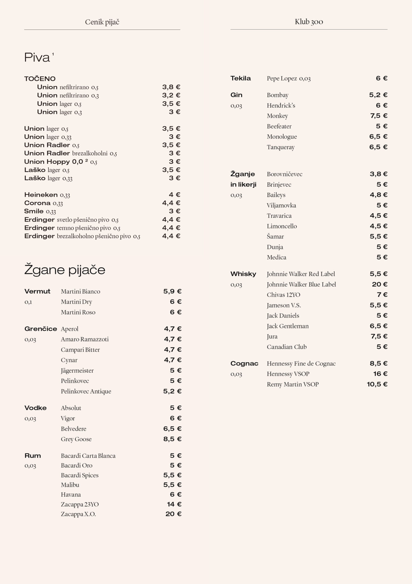Restavracija meni